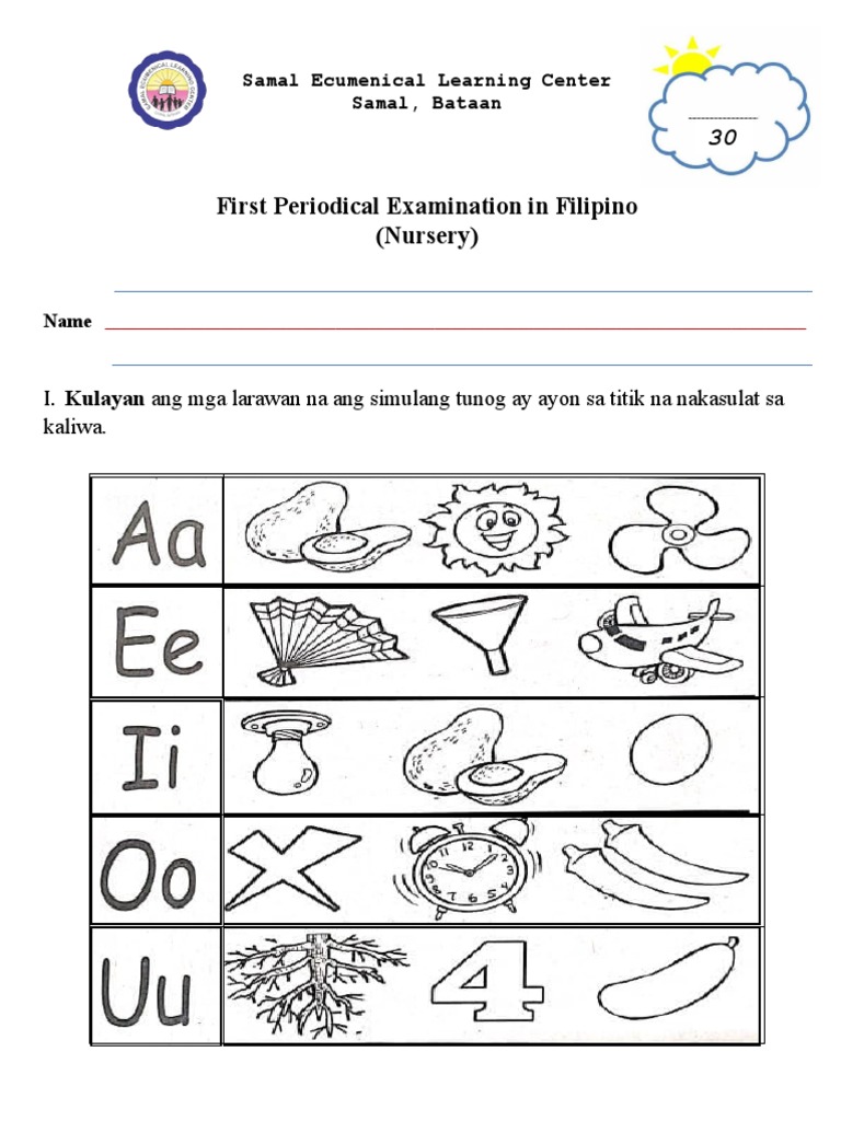 PT Nursery Filipino 1 | PDF