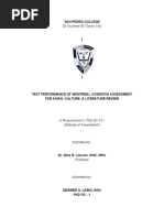 MoCA 8.3 English Test 2018 04 | PDF | Brain | Psychology