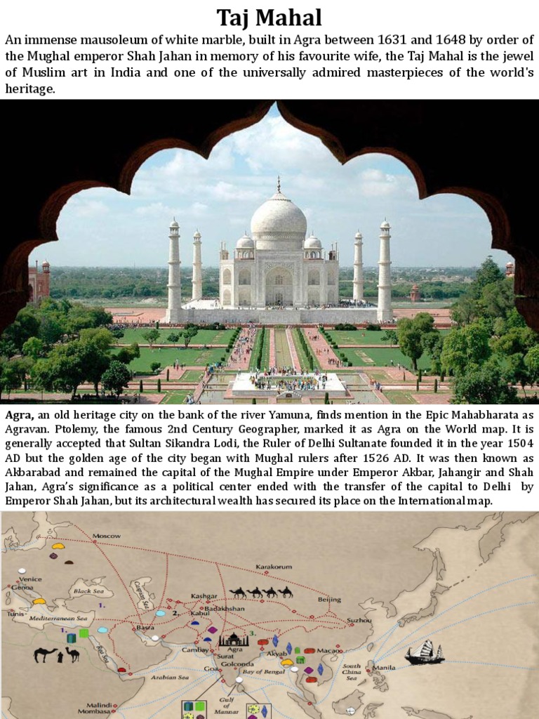 UNESCO World Heritage Sites in India Taj Mahal | PDF