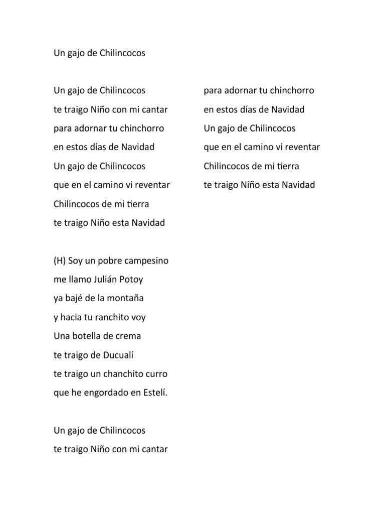 Un Gajo de Chilincocos | PDF