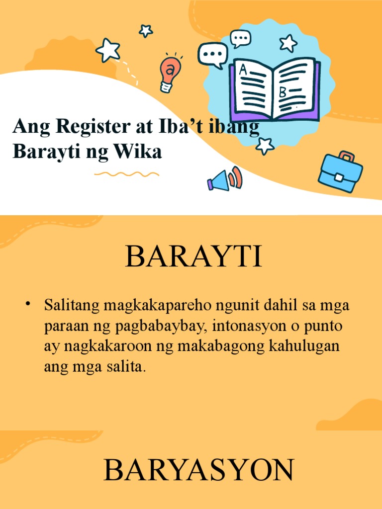3.ang Register at Iba't Ibang Barayti NG Wika | PDF