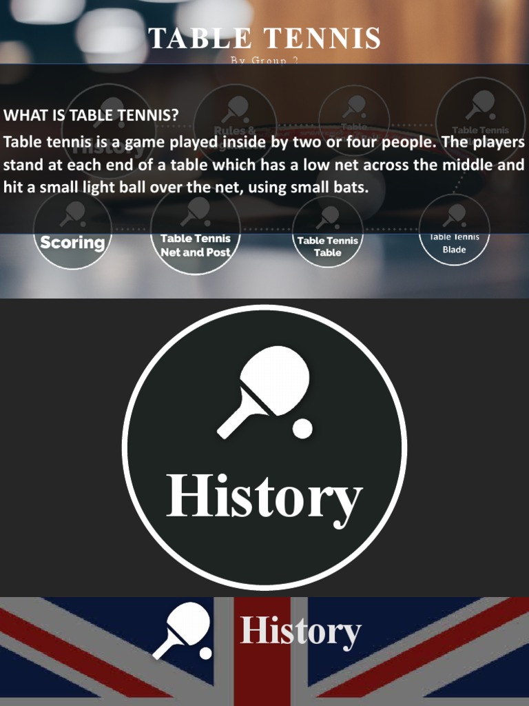 The Origins and Development of Table Tennis as a Competitive Sport ...