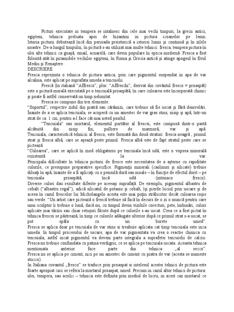 Pictura Fresca | PDF