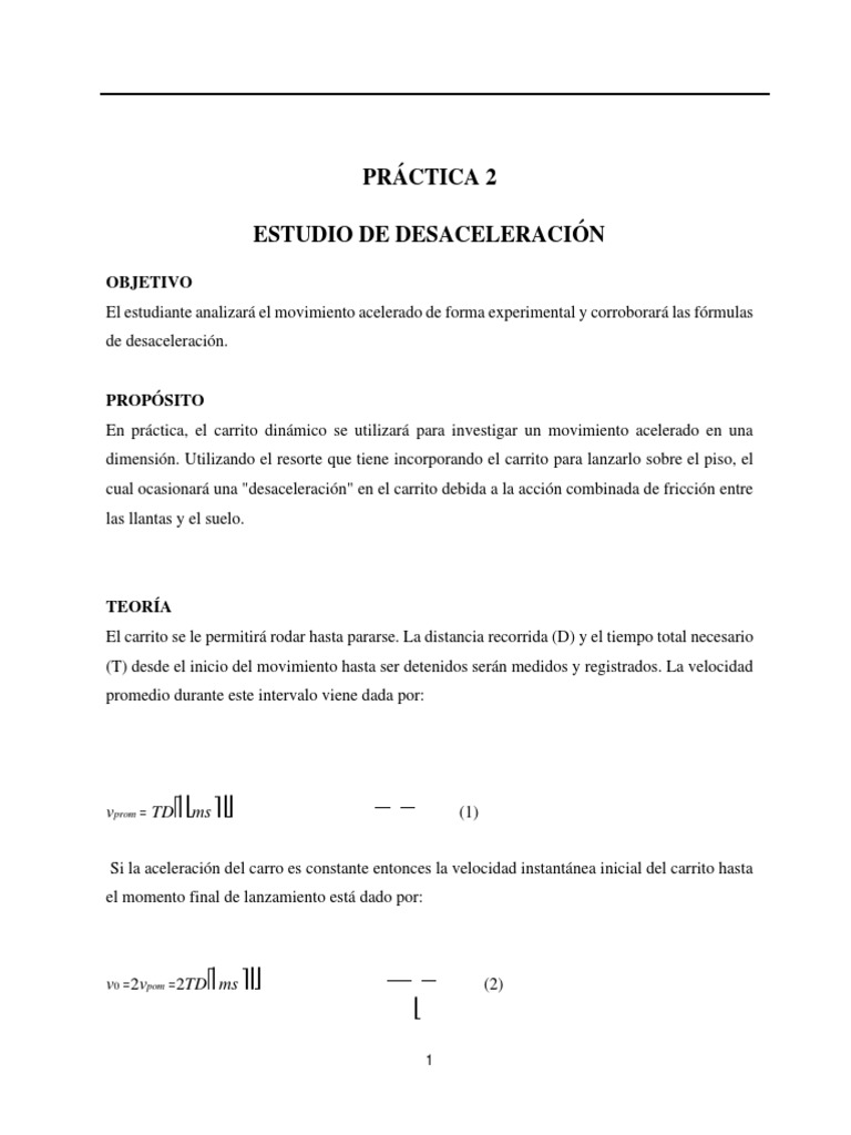 Manual De Mecanica Practica 2 Pdf Aceleración Velocidad
