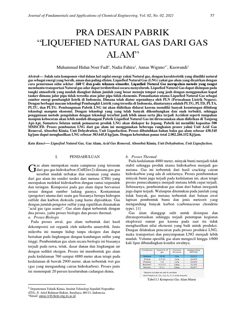 Desain Pabrik LNG dari Gas Alam | PDF