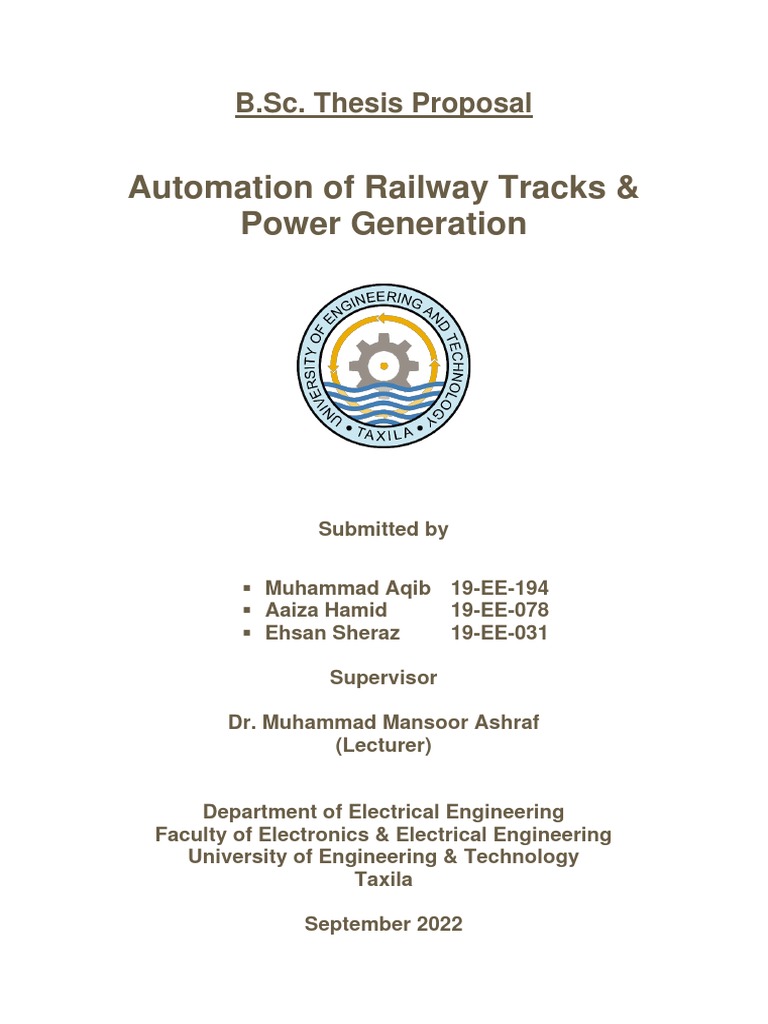 Final Year Project (FYP) Railway Tracks | PDF | Rail Transport | Arduino