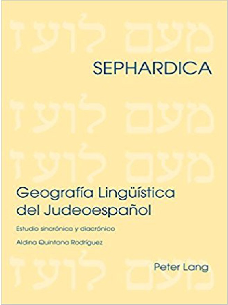 Geografía Lingüística Del Judeoespañol (PDFDrive) | PDF | Dialecto ...