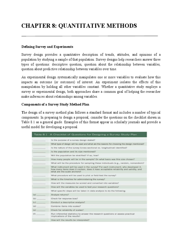 g5 Quantitative Method | Download Free PDF | Experiment | Sampling ...