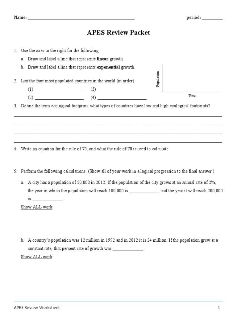 APES Population Review Packet | PDF | Greenhouse Effect | Atmosphere Of ...