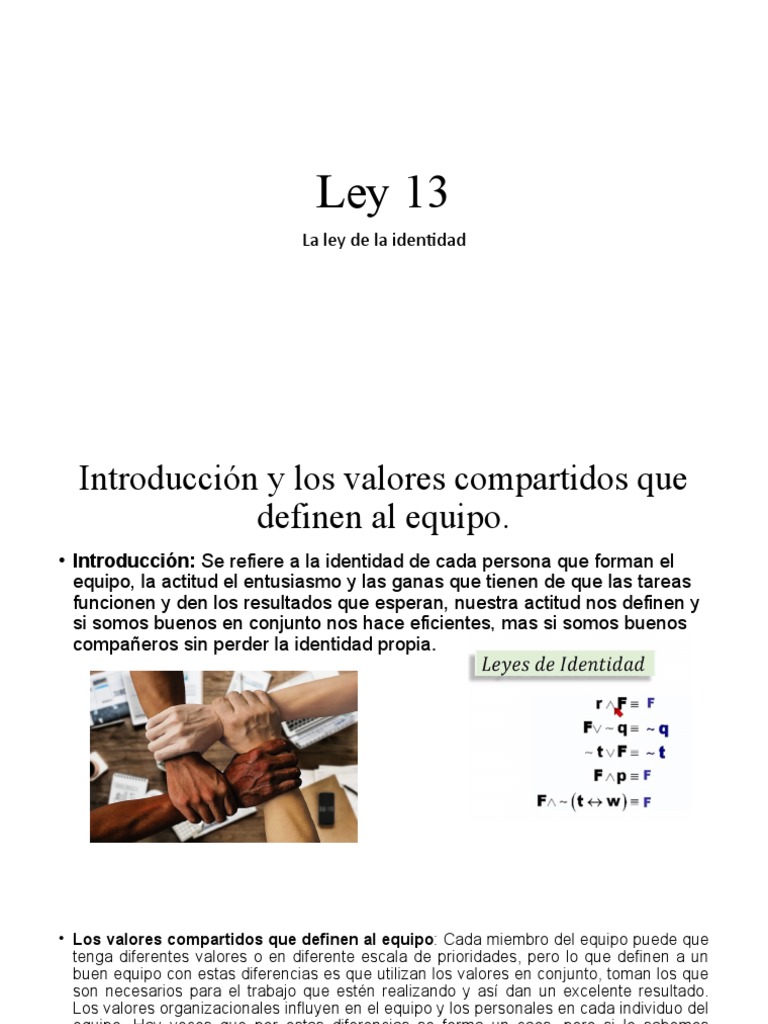 Ley 13 de La Identidad Parte Gaby | PDF | Crecimiento personal y profesional
