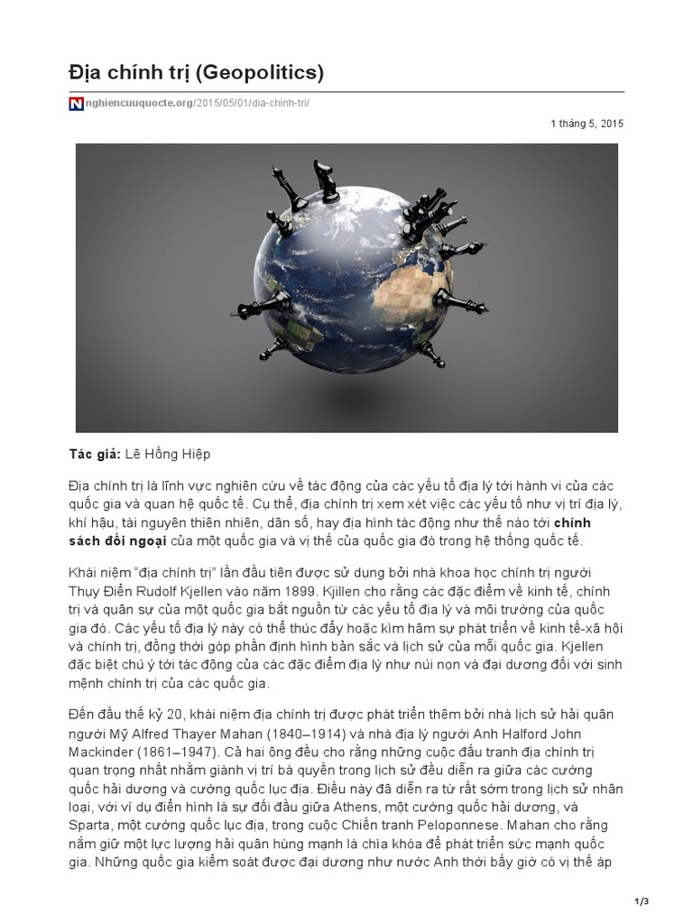 Địa chính trị Geopolitics | PDF