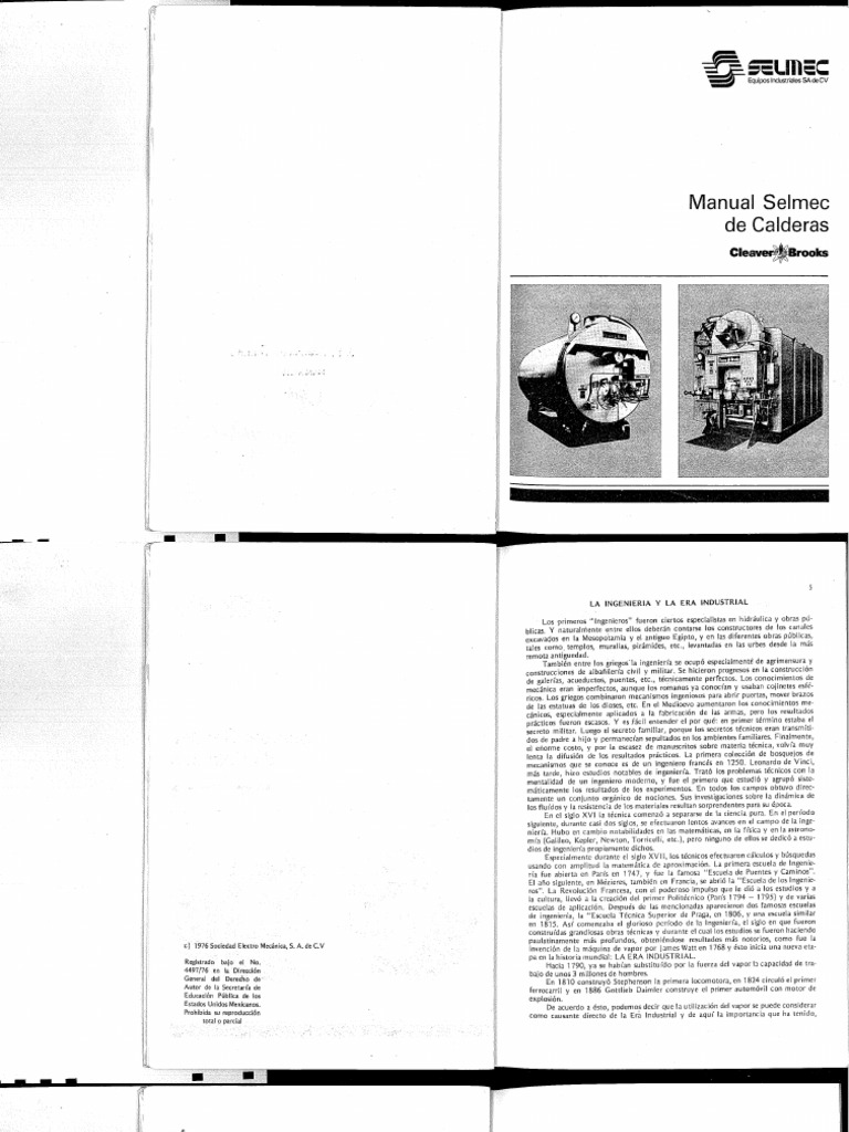 Manual Calderas SELMEC - Cleaver Brooks | PDF