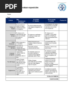 Rubrica Dos (Exposicion Oral) | PDF