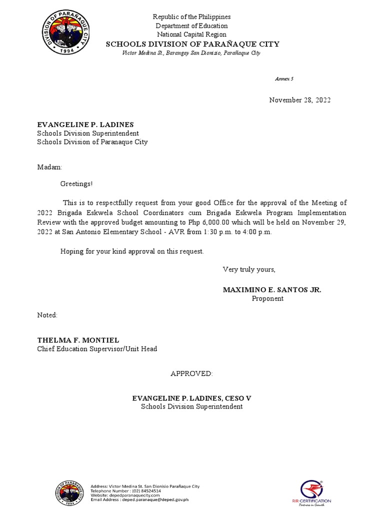 Letter Request | PDF