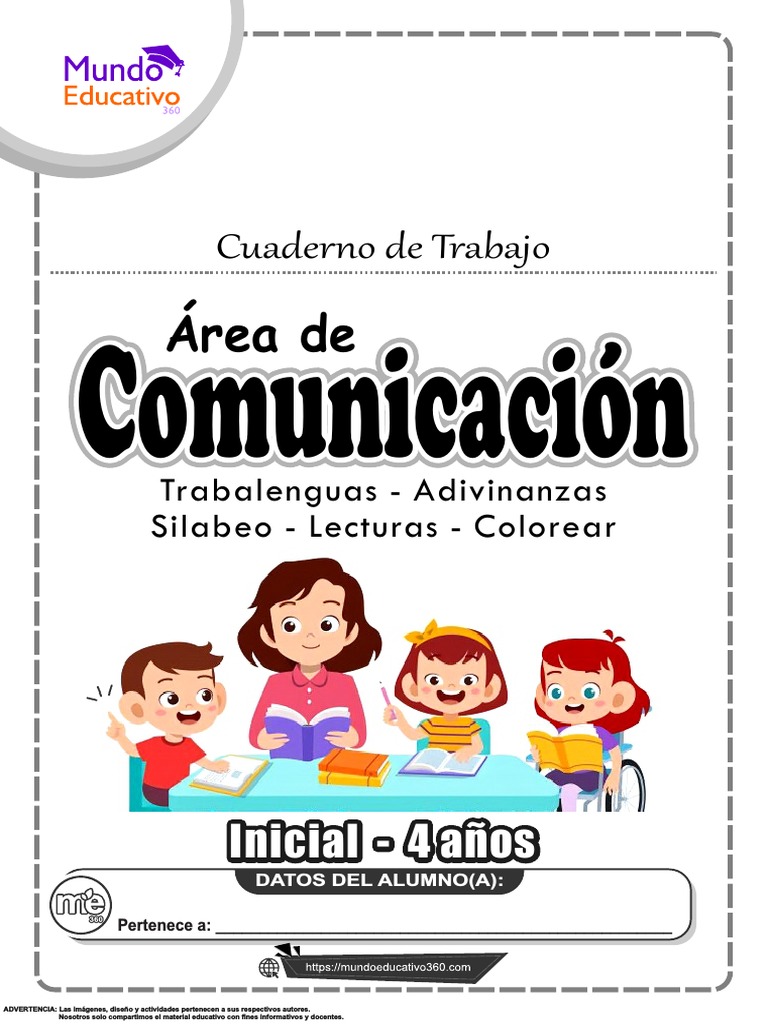 Cuaderno de Comunicacion 4 Años Me360 | PDF | Artes del Lenguaje y ...