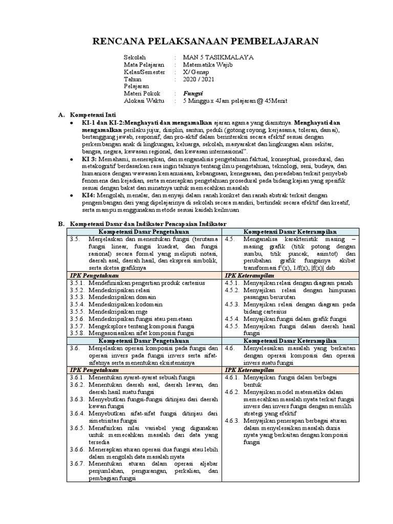 UD RPP 5 Fungsi | PDF