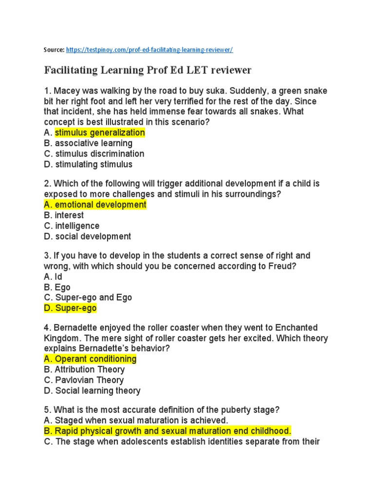 Facilitating Learner-Centered Teaching Review | PDF | Learning | Child Development