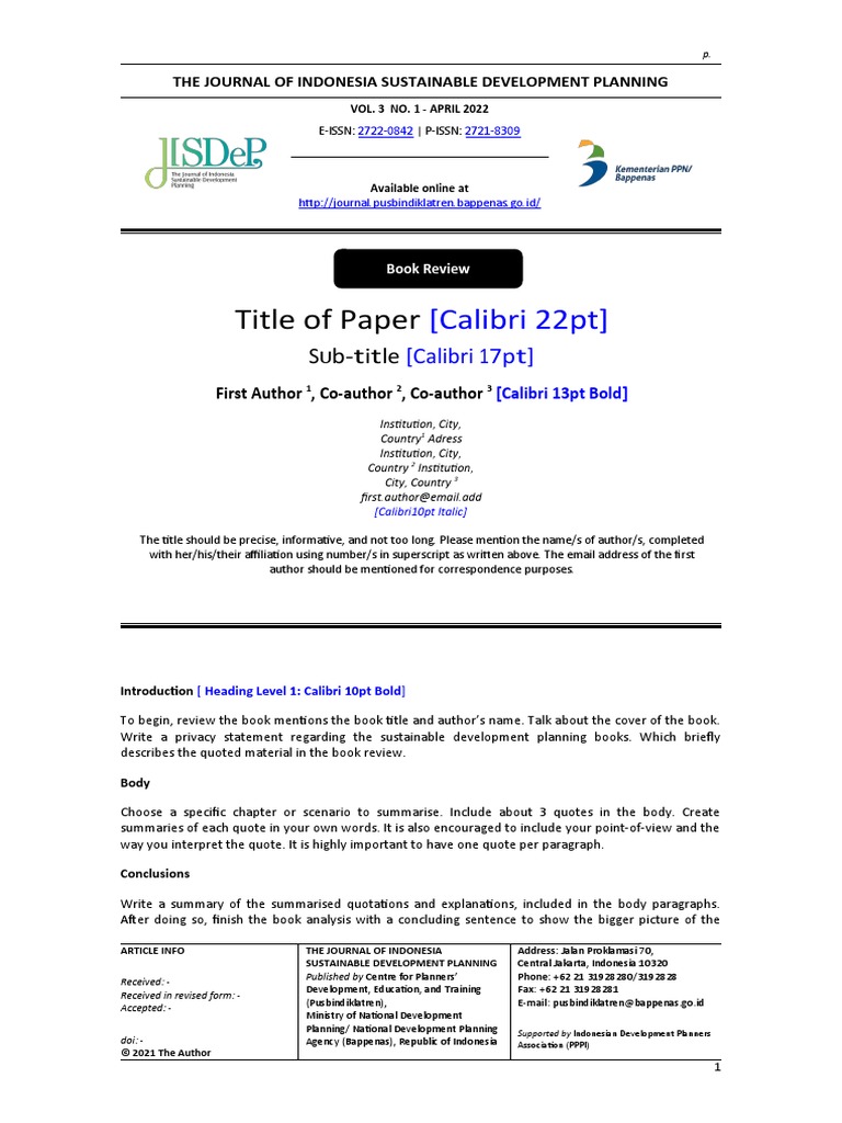 Book Review Template Baru | PDF | Books | Page Layout
