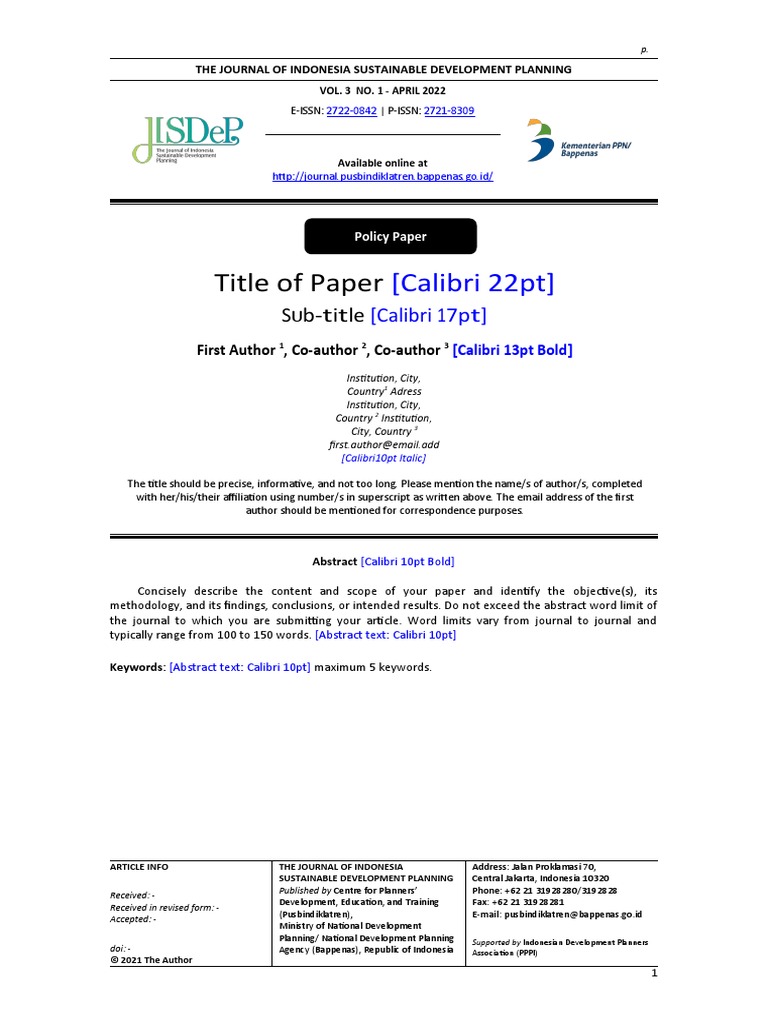 Policy Paper Template Baru 1 | PDF | Policy | Page Layout