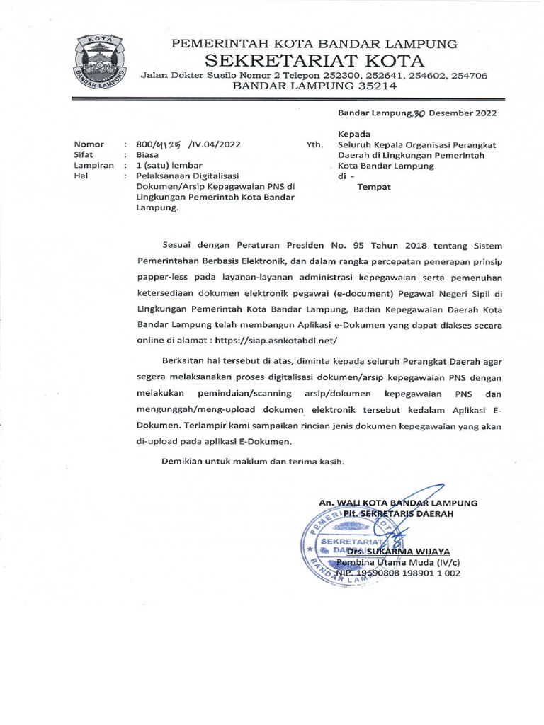 Surat Edaran E-Dokumen | PDF
