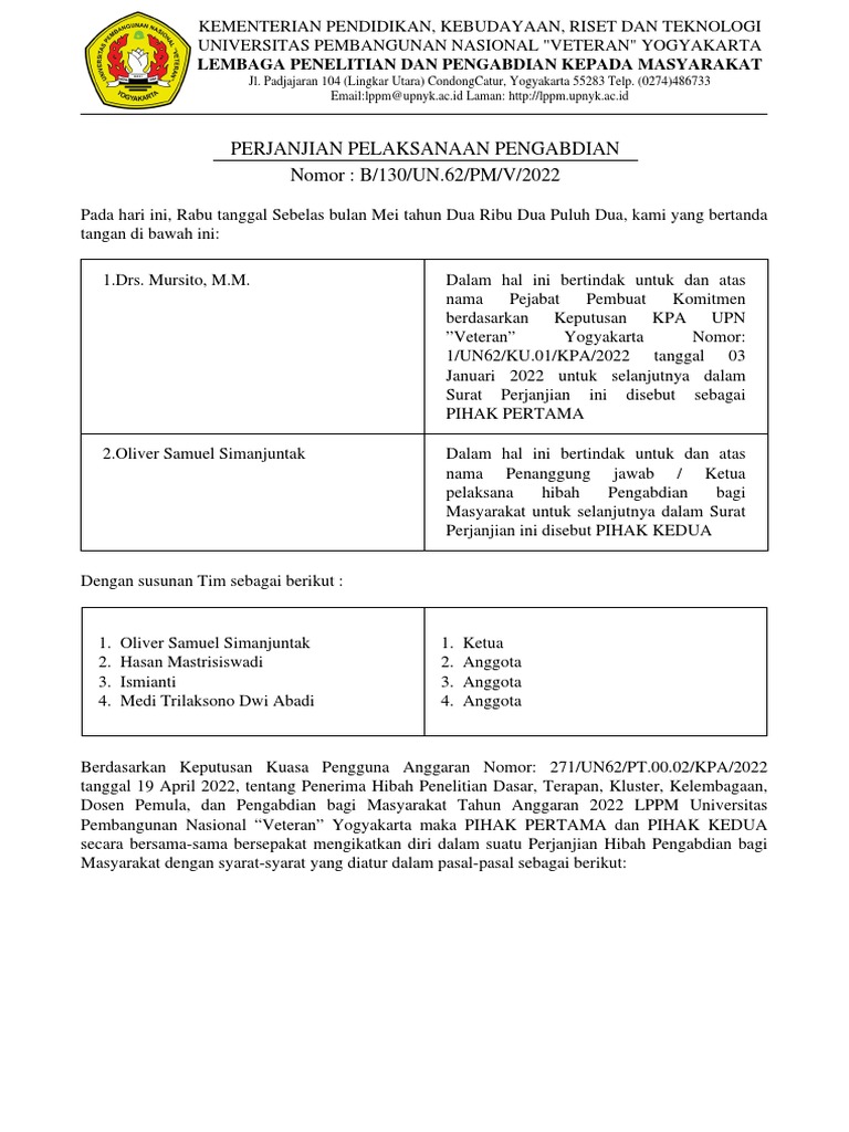 Surat - Tugas - Pengabdian Bagi Masyarakat - 2 | PDF