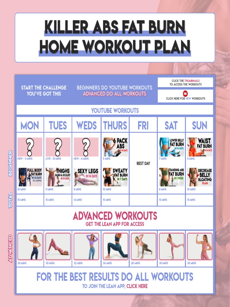 Lilly Sabri Killer Abs Workout Plan | PDF