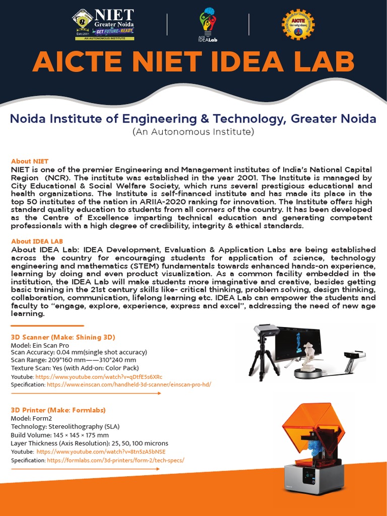 Leaflet Design For Idea Lab | PDF | 3 D Printing