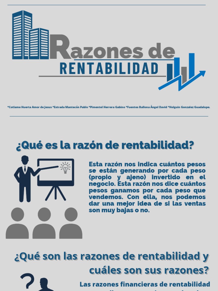 Razones de Rentabilidad. | PDF | Rentabilidad sobre recursos propios | Compartir (Finanzas)