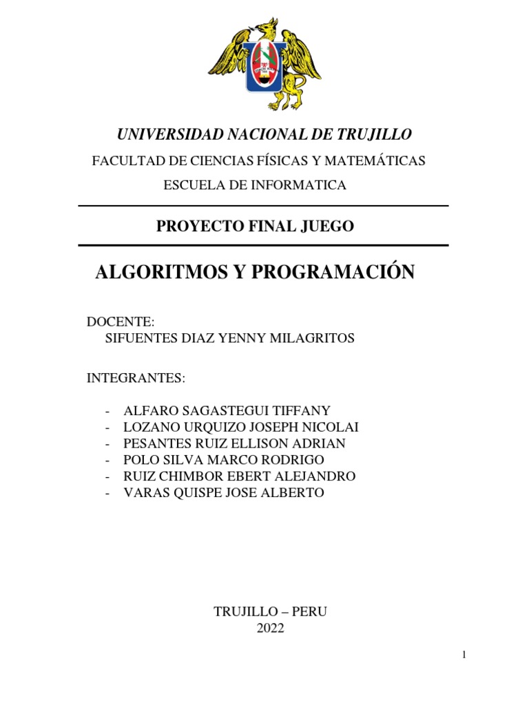 Informe Proyecto Final | PDF