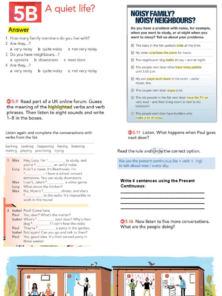 A Quiet Life - 5B (Elementary) | PDF