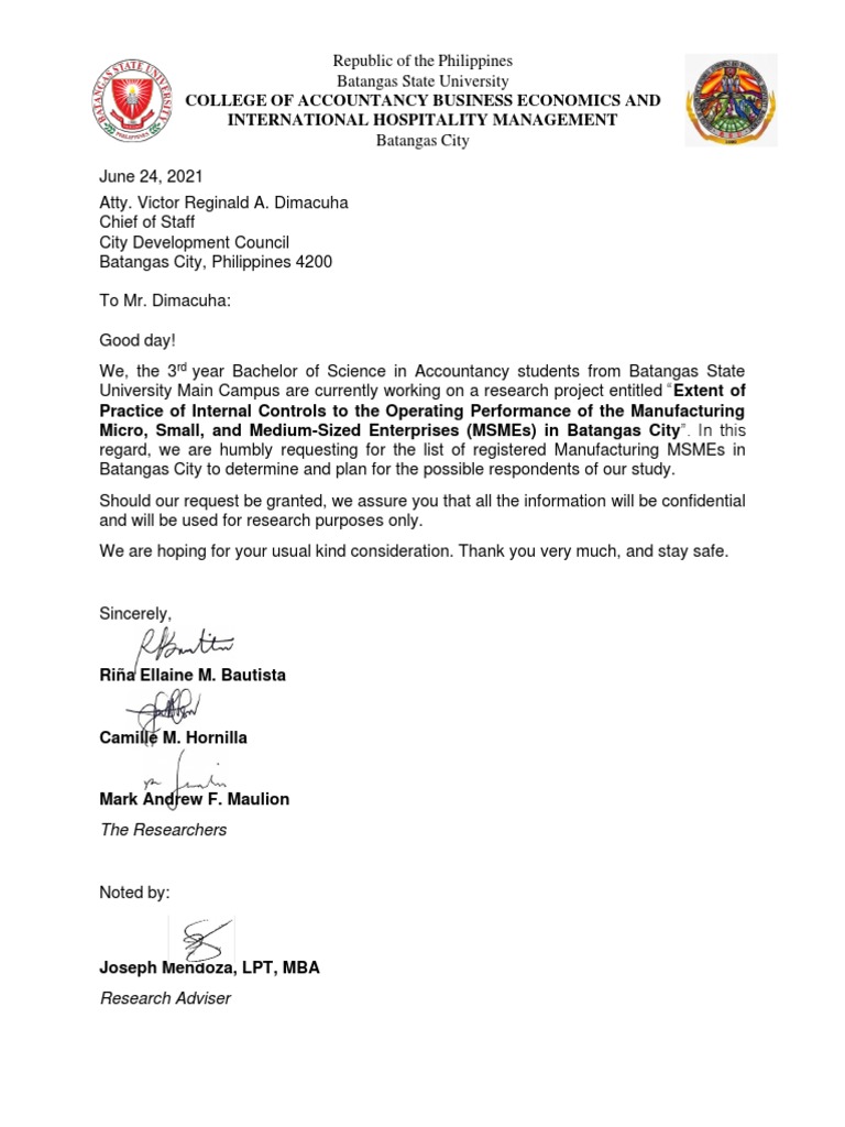 BSU BS Accountancy Request | PDF