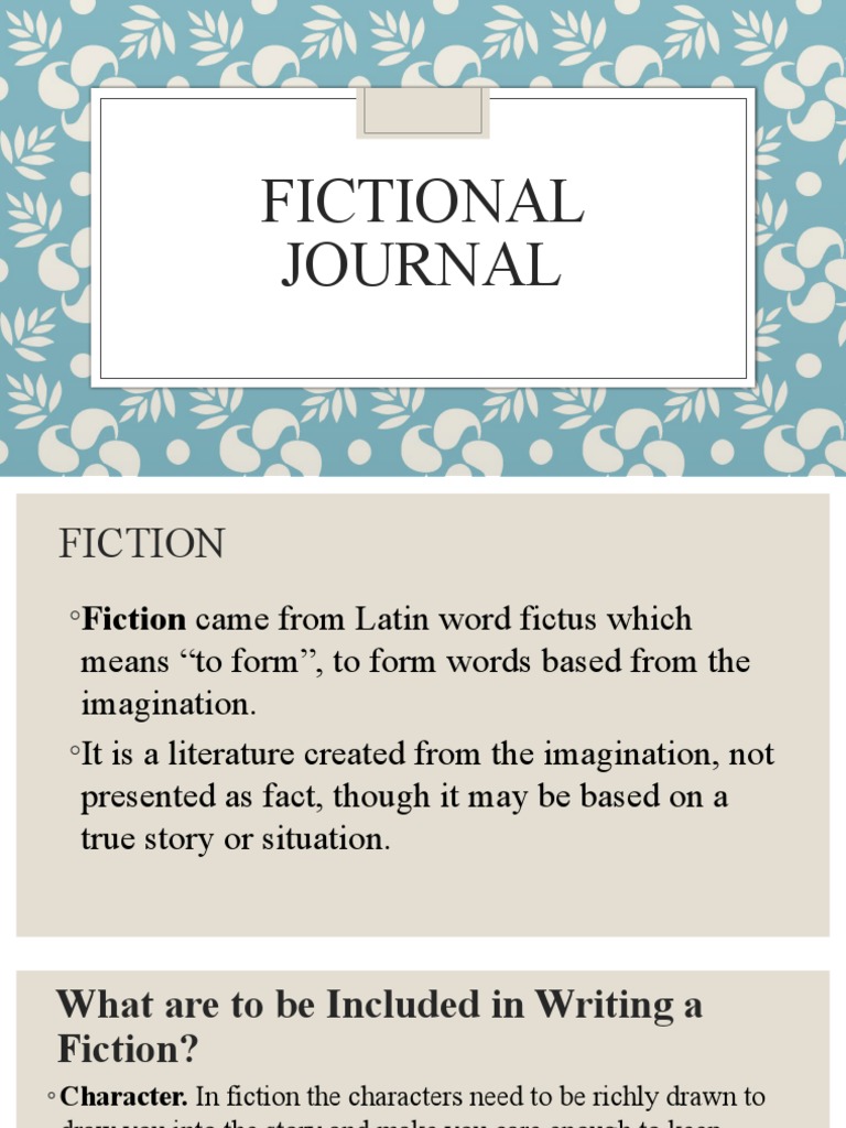 Fictional Journal | PDF | Thought | Narration