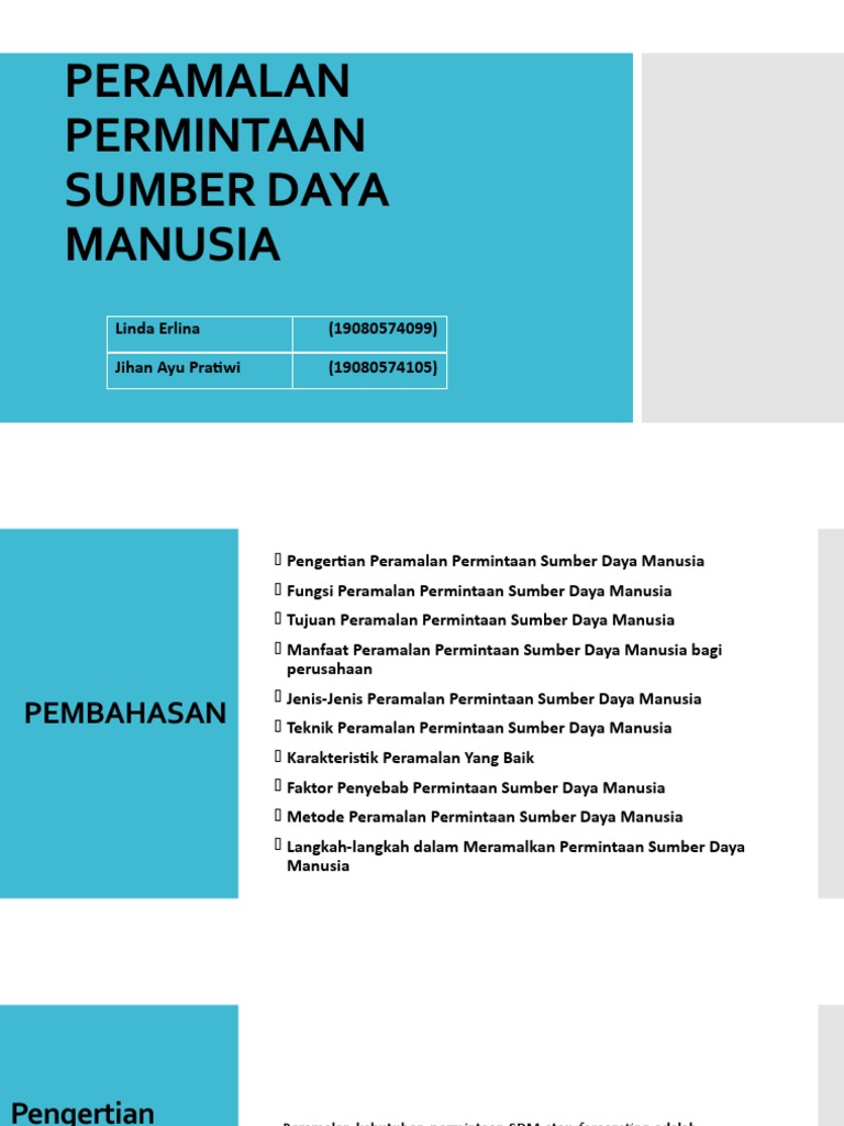 Peramalan Permintaan SDM | PDF