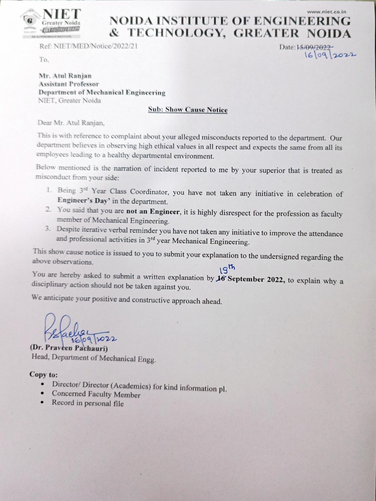 Show Cause Notice | PDF