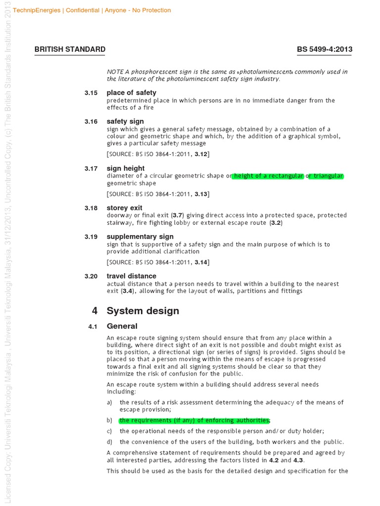 BS 5499-4 - 2013 Summary | Download Free PDF | Typefaces | Lighting