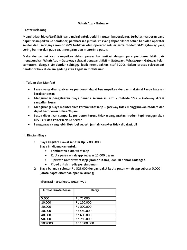 Proposal Wa-Gateway | PDF
