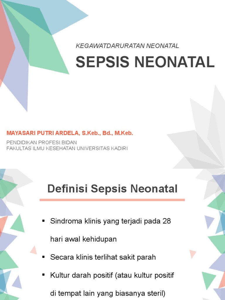 Panduan Sepsis Neonatal dan Penanganannya | PDF | Kesehatan Holistik