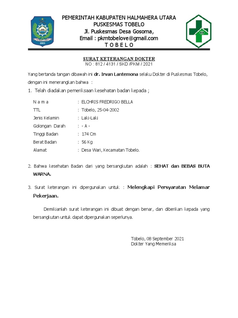 SKD Dr. IRVAN 2021 | PDF | Kesehatan Holistik
