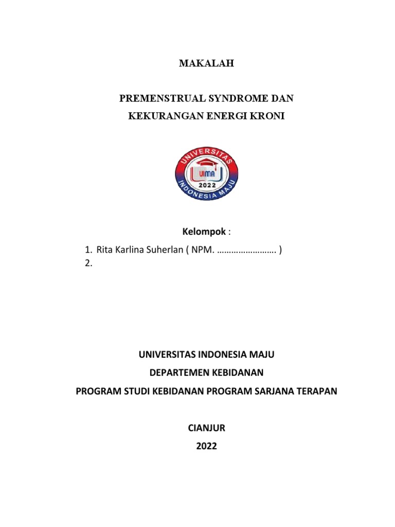 Makalah - PMS - Kek | PDF