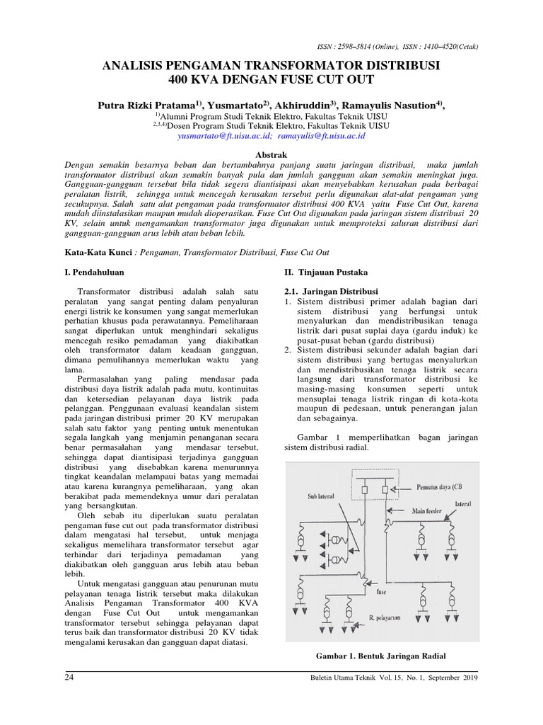 Analisis Pengaman Transformator Distribusi | PDF | Sains & Matematika | Teknologi & Rekayasa