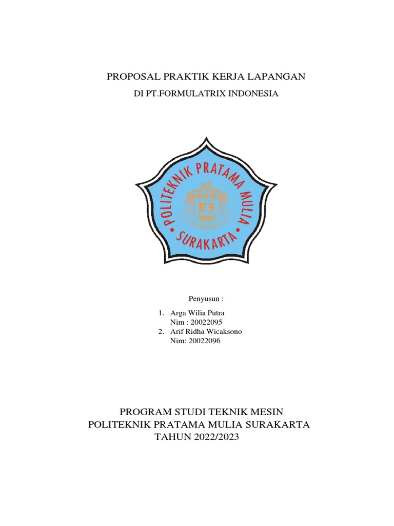Proposal Praktek Kerja Lapangan | PDF