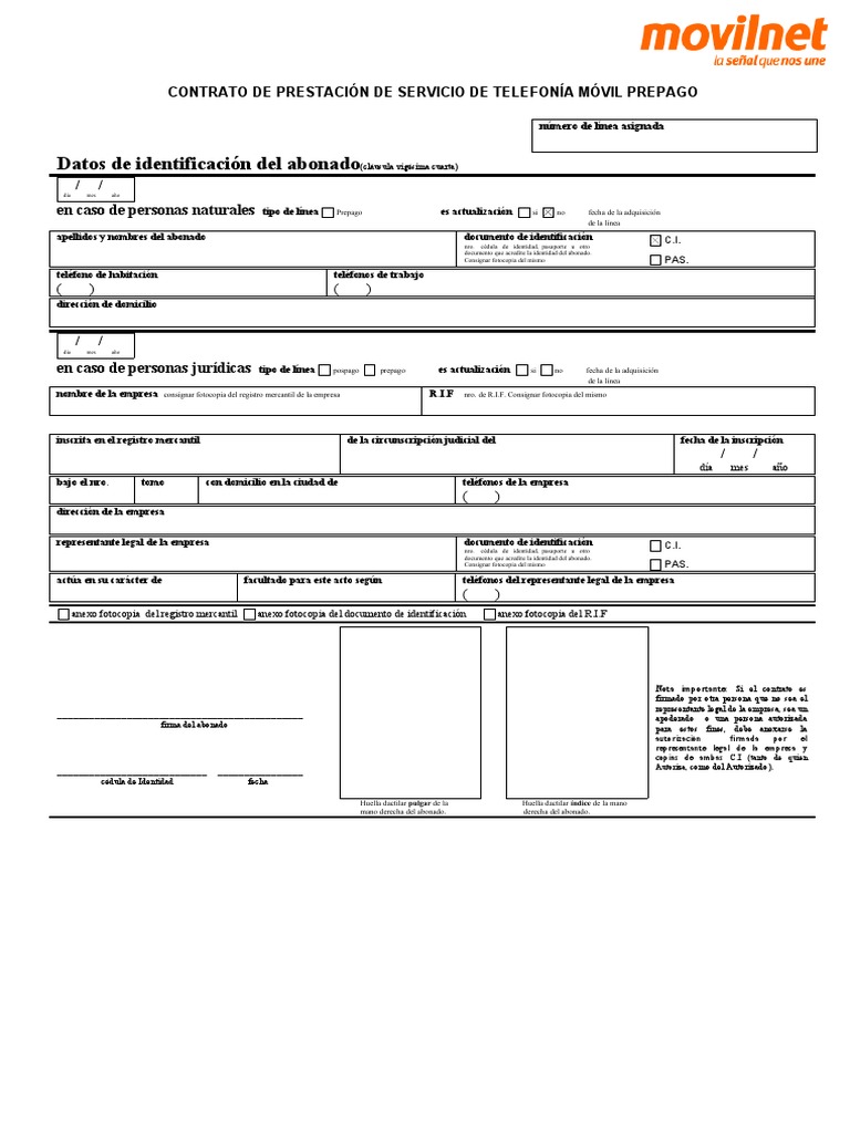 Contrato de Telefonia Movil Prepago | PDF