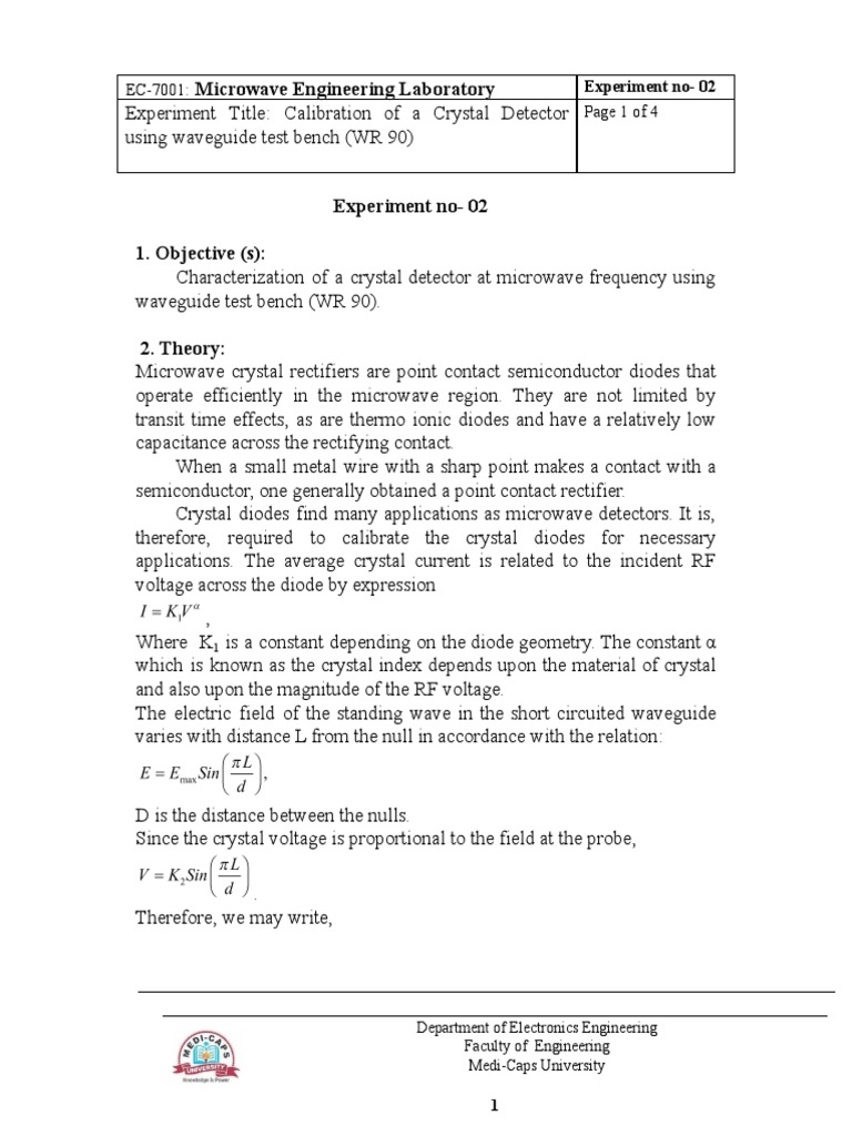 2-Crystal Detector | PDF | Diode | Microwave