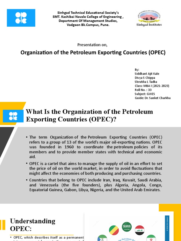 OPEC Overview: Role and Impact | PDF | Finance & Money Management