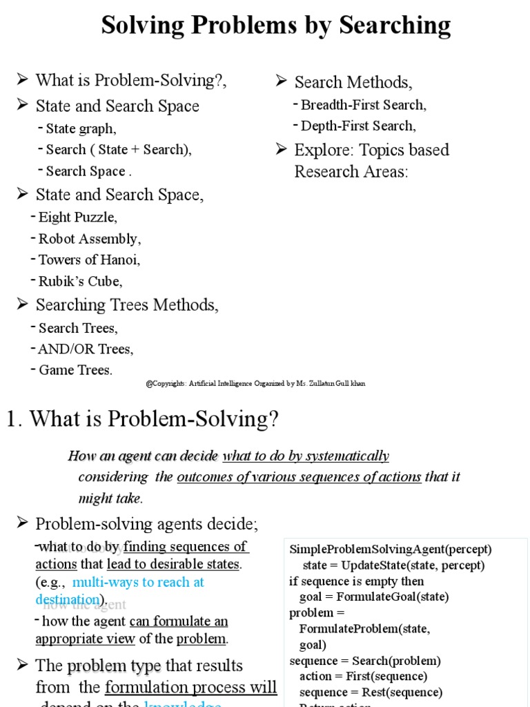 Lecture-3 (Solving Problems) | PDF
