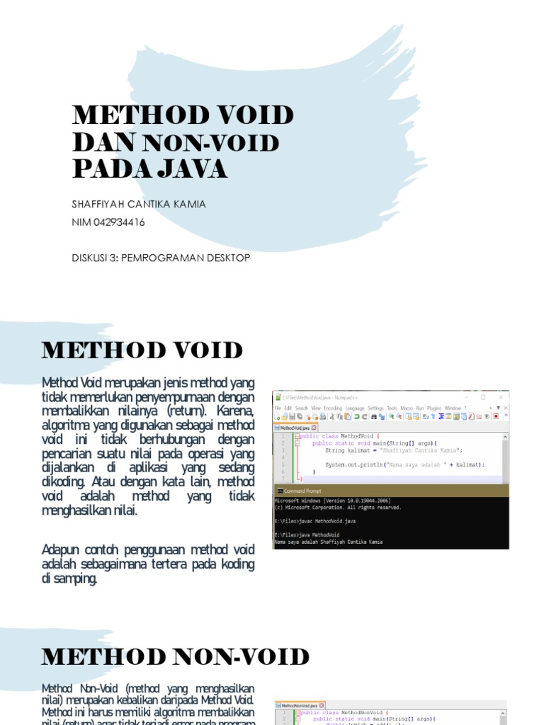 Perbedaan Method Void dan Non-Void | PDF