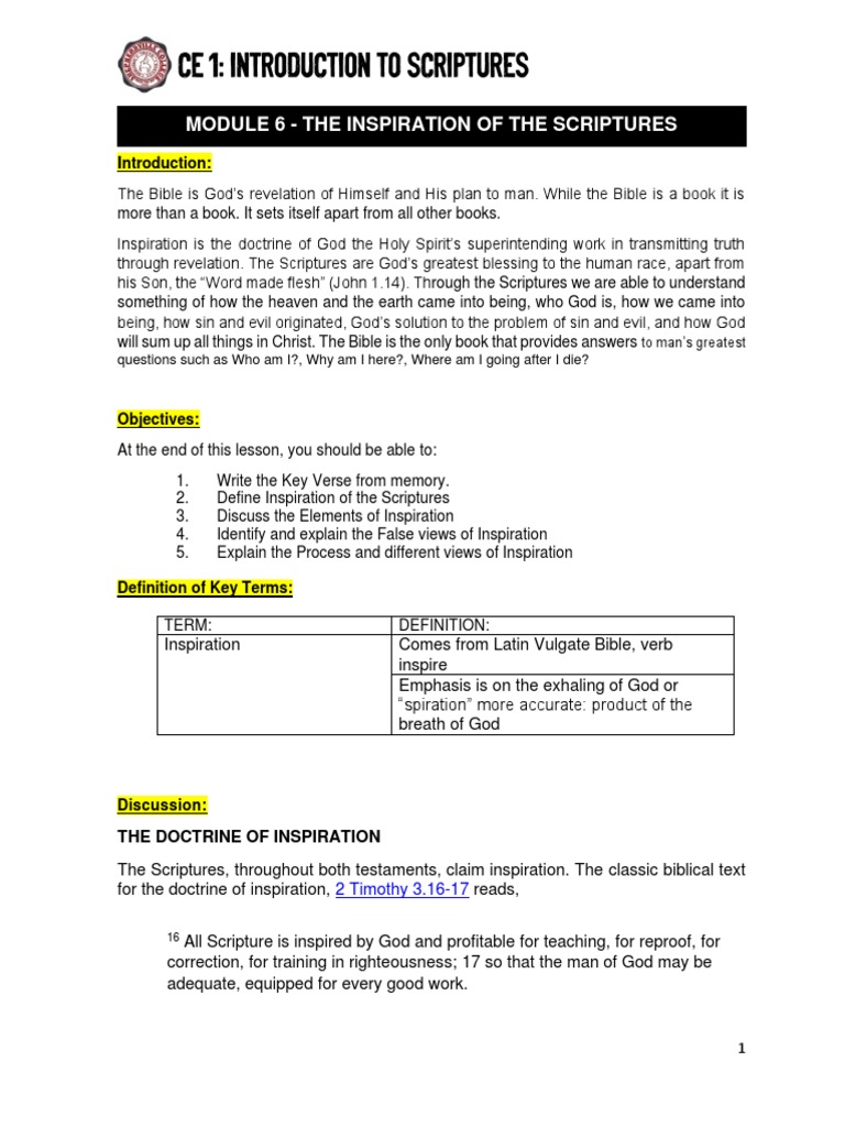 Ce1 Module 6 | PDF | Bible | Revelation