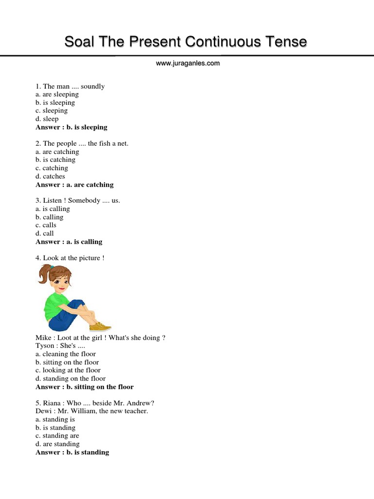 Soal Online The Present Continuous Tense Kelas 8 SMP-MTs | PDF
