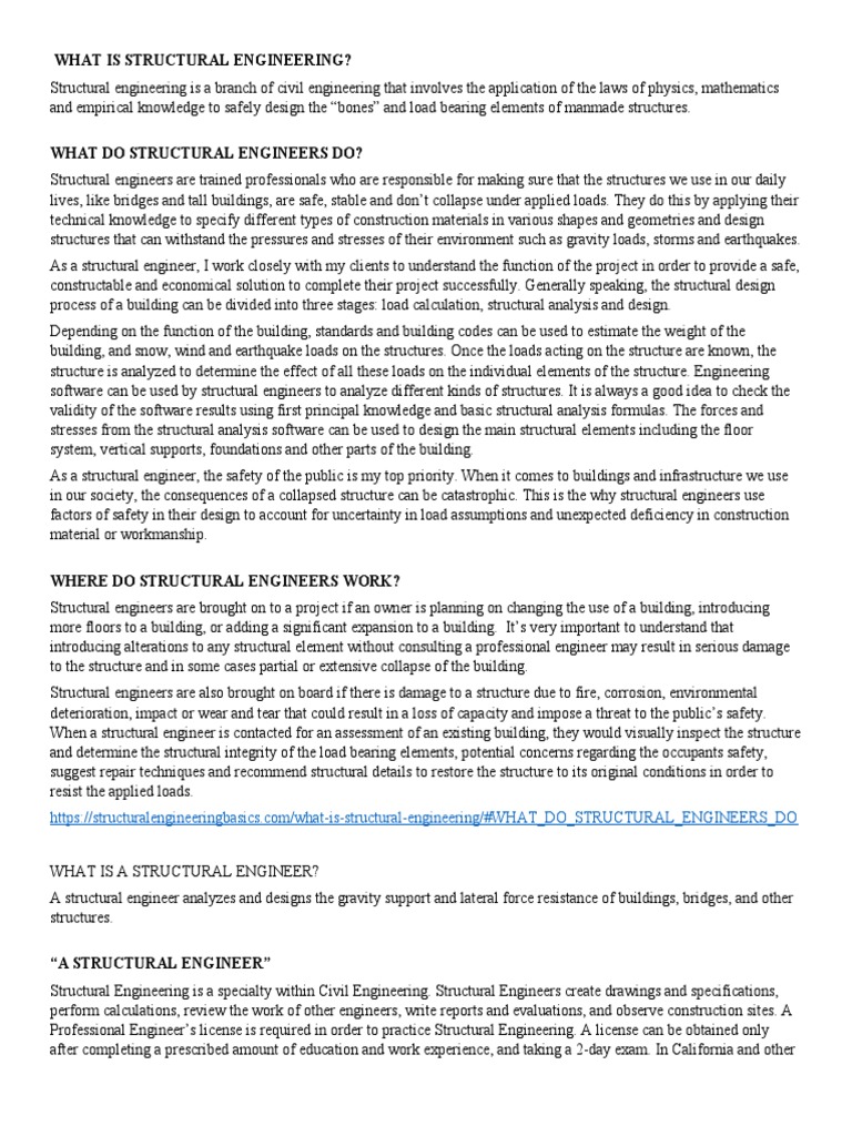 What Is Structural Engineering | PDF | Structural Engineering ...