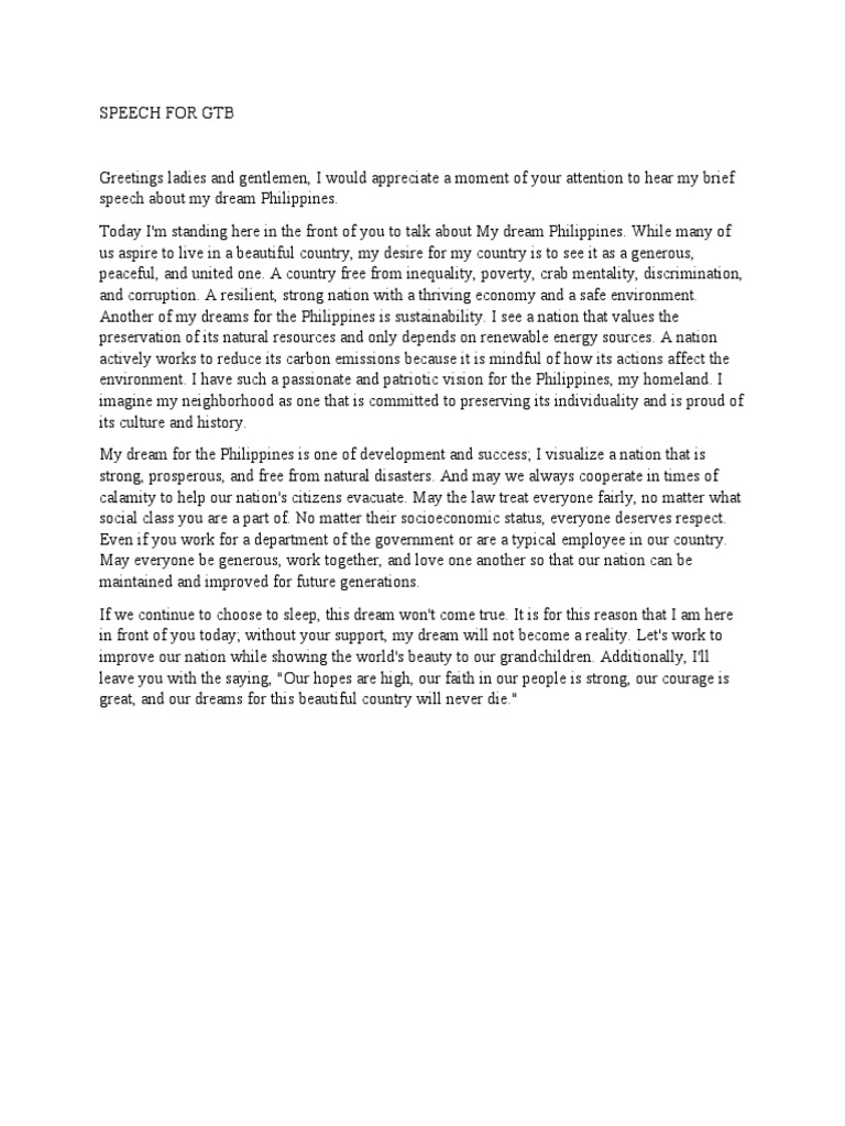 My Vision for a Better Philippines | PDF | Politics | Social Science